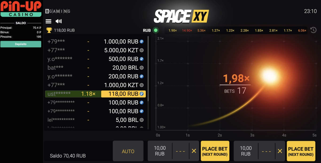 Play Space XY at Pin-Up Online Casino - Space XY